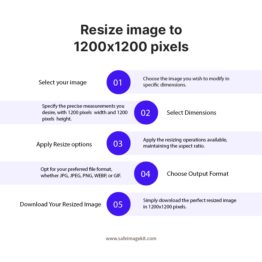 Resize Images to 1200 x 1200 Pixels